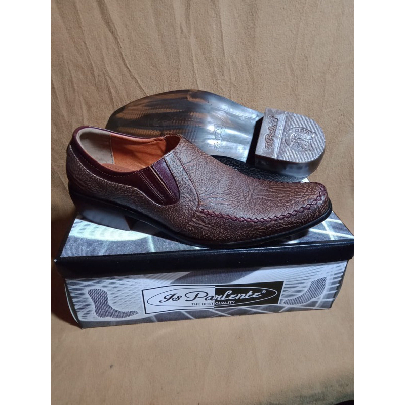 Jual [IS PARLENTE] Sepatu Jenggel Pendek Fashion Kulit Asli | Shopee ...