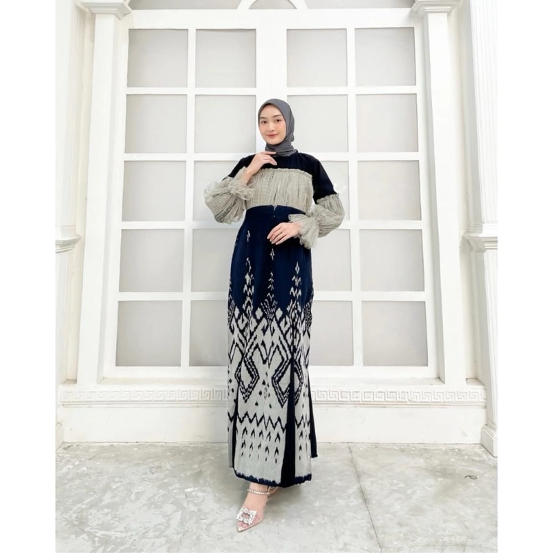 Jual BAJU COUPLE KONDANGAN TENUN RAHAYU BLACK DRESS DAN KEMEJA SIMPLE ...
