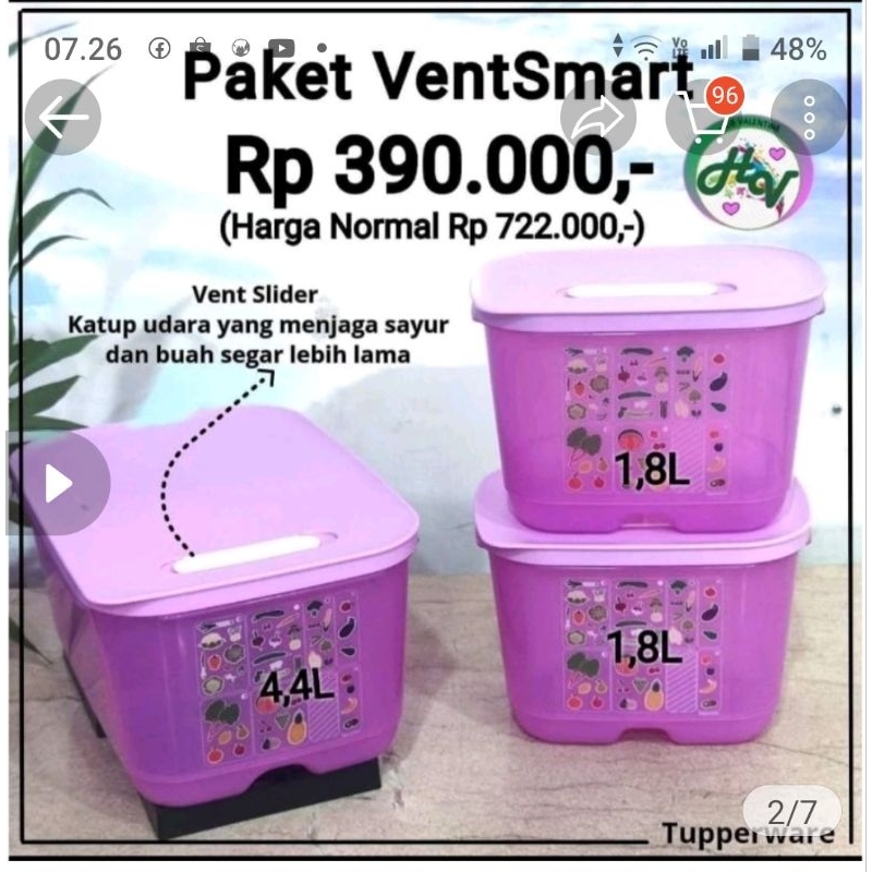 Jual ventsmart Tupperware promo set (3 pcs) | Shopee Indonesia