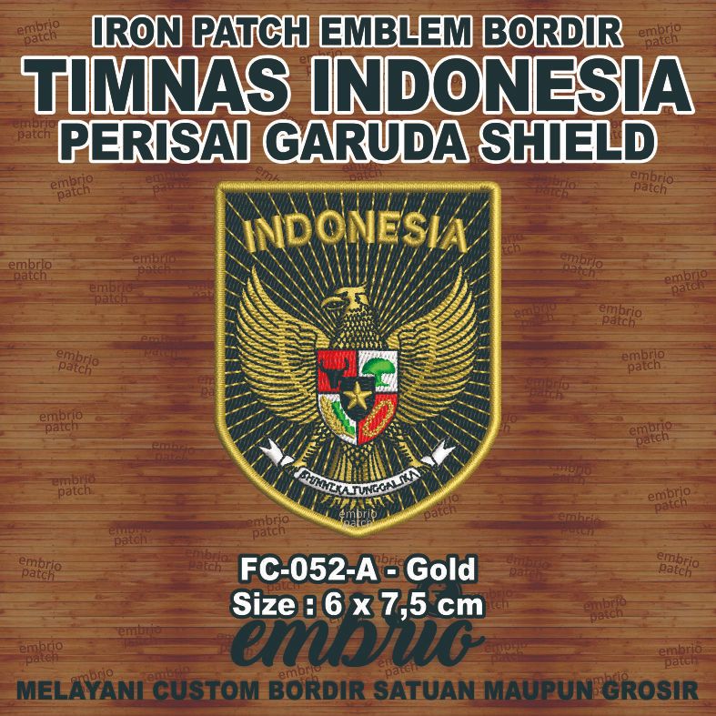 Jual FC-052-A Patch timnas garuda emblem bordir logo jersey timnas ...