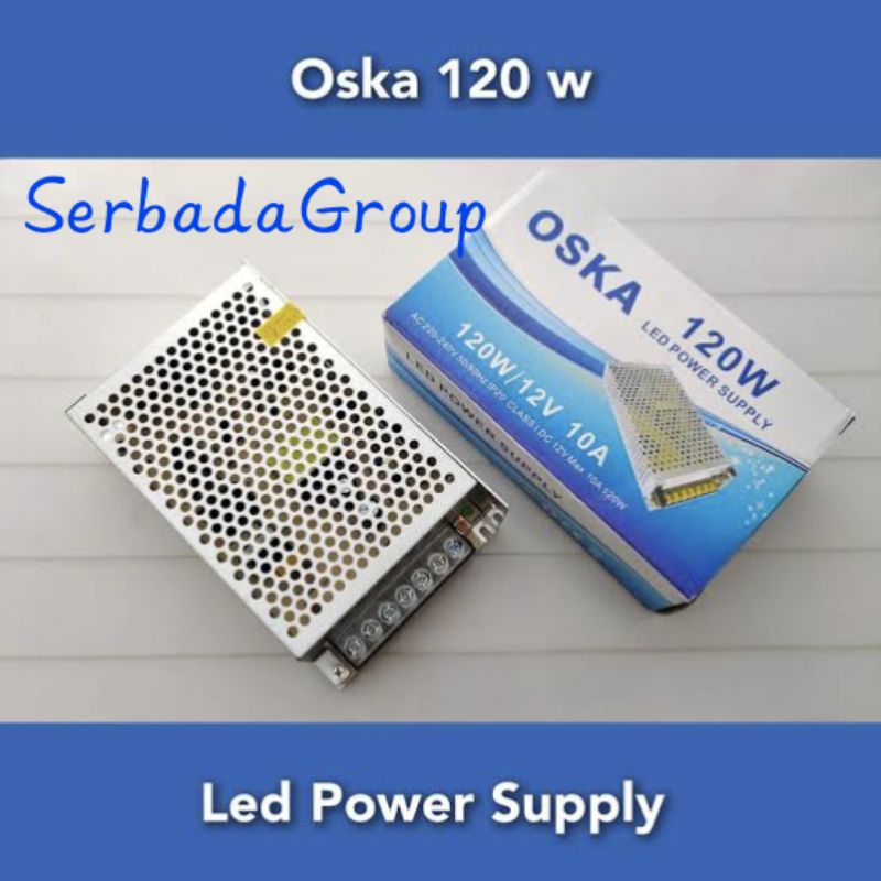 Jual Power Supply Merk Oska 120W/12V 10A Switching LED | Shopee Indonesia
