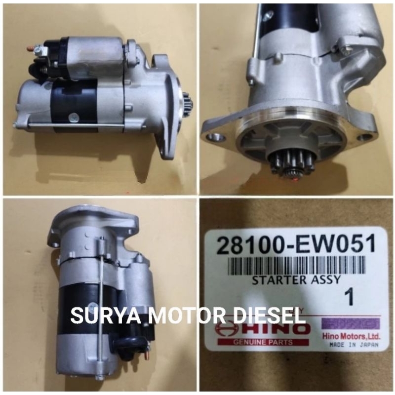 Jual DINAMO STARTER HINO 500 TRONTON FL260JW JO8E 28100-EW051 STARTER ...