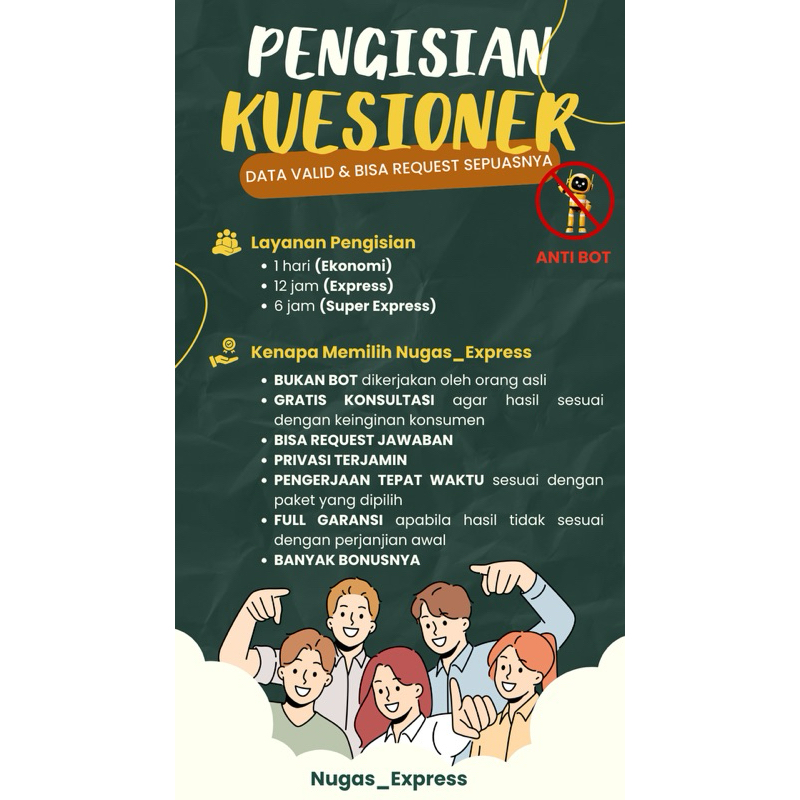 Jual isi kuesioner Valid dan Reliable, Termurah, Full Garansi dan Tanpa ...