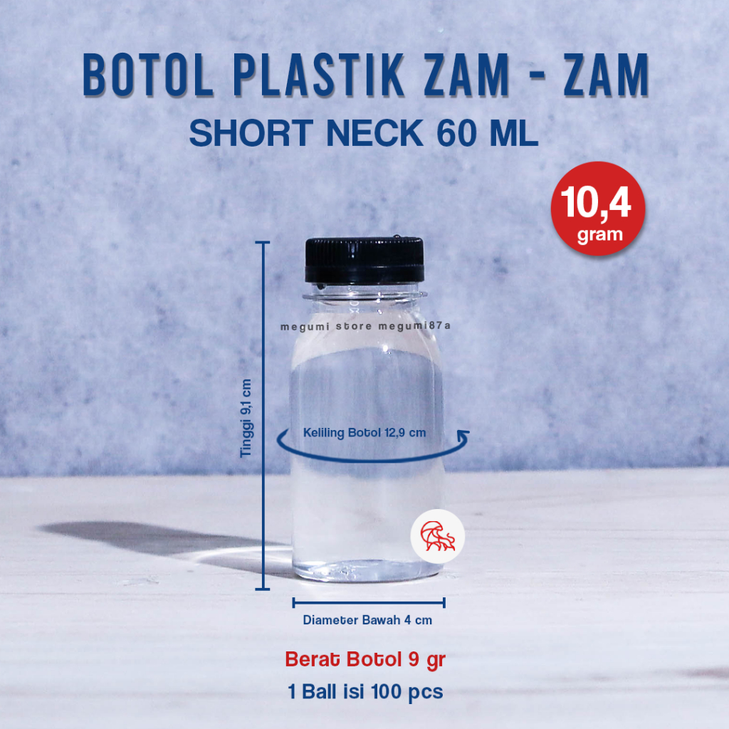 Jual Botol Zamzam 60ml Short Neck / Botol Plastik | Shopee Indonesia