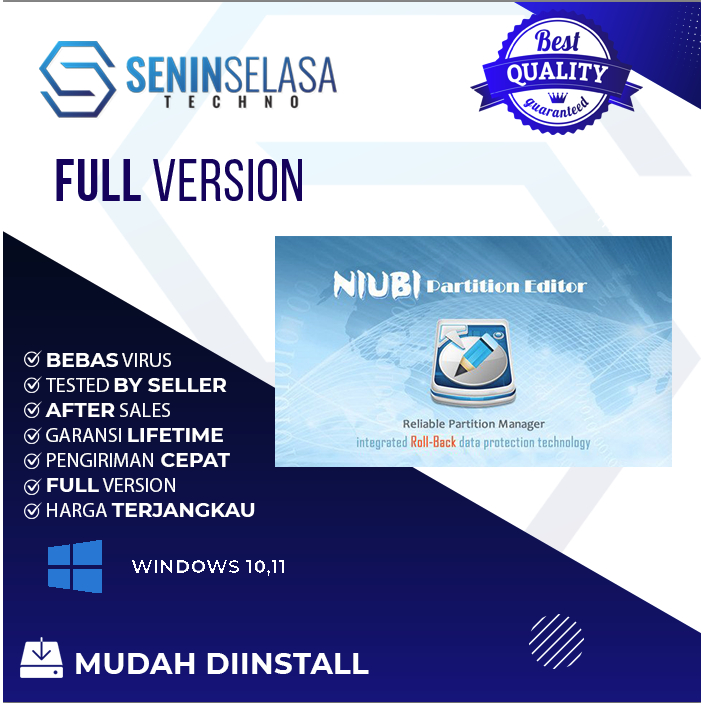 Jual Software Manajemen Partisi: NIUBI Partition Editor 10 [WIN ...
