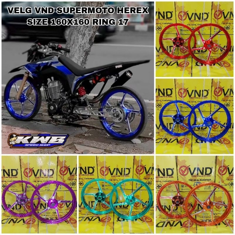 Jual Velg vnd supermoto herex surex crf klx ukuran 160x160 Ring 17 ...