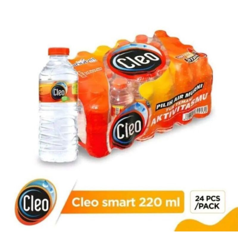 Jual Cleo Air Murni Botol 220ml Isi 24 | Shopee Indonesia