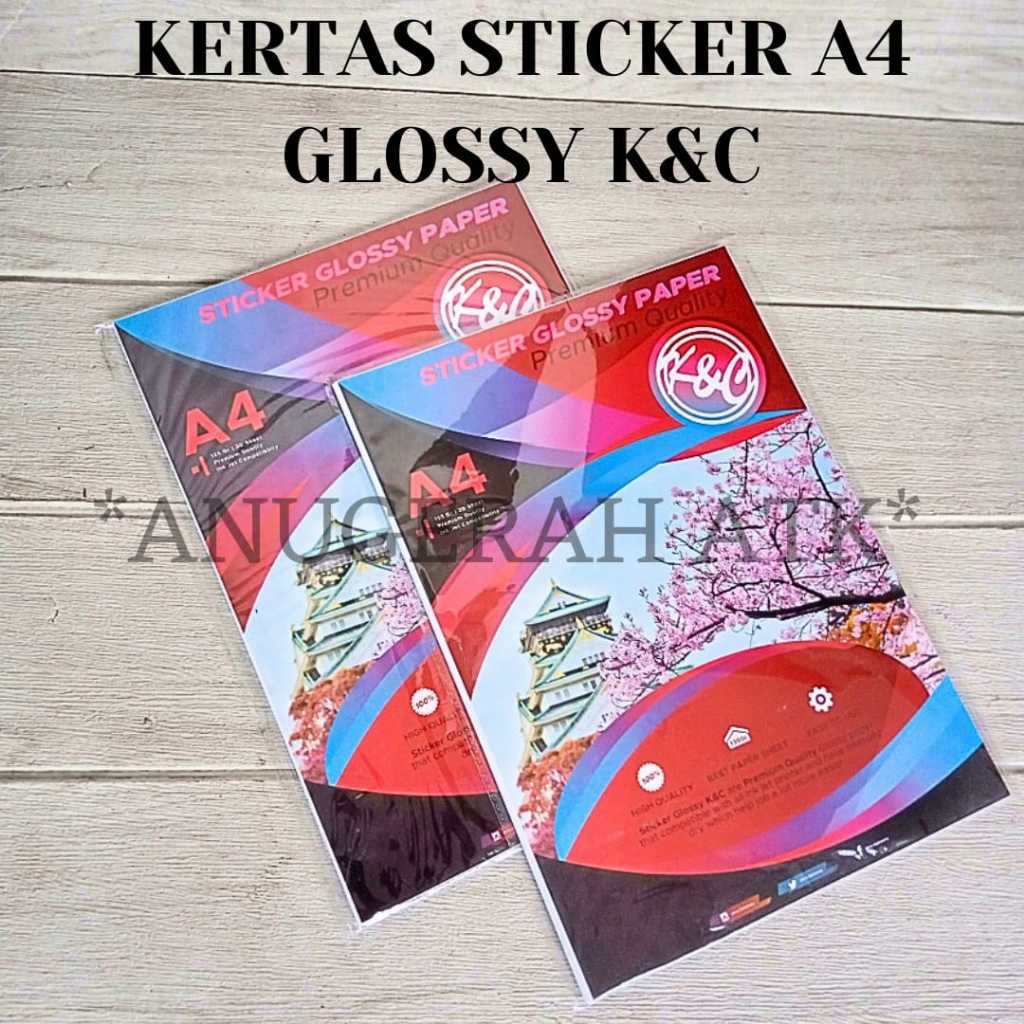 Jual (1 Pack) STICKER FOTO PAPER K&C ( KERTAS STICKER GLOSSY ) 135GSM ...