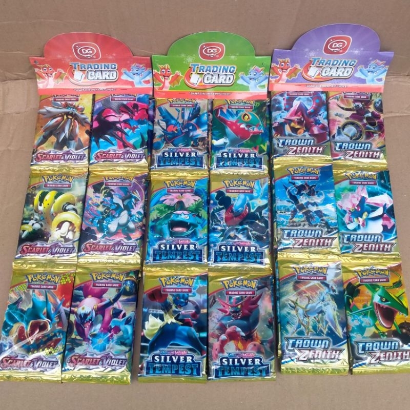 Jual 12 Sachet Mainan Kartu Pokemon Voltage OnePiece Dem0n Slayer ...