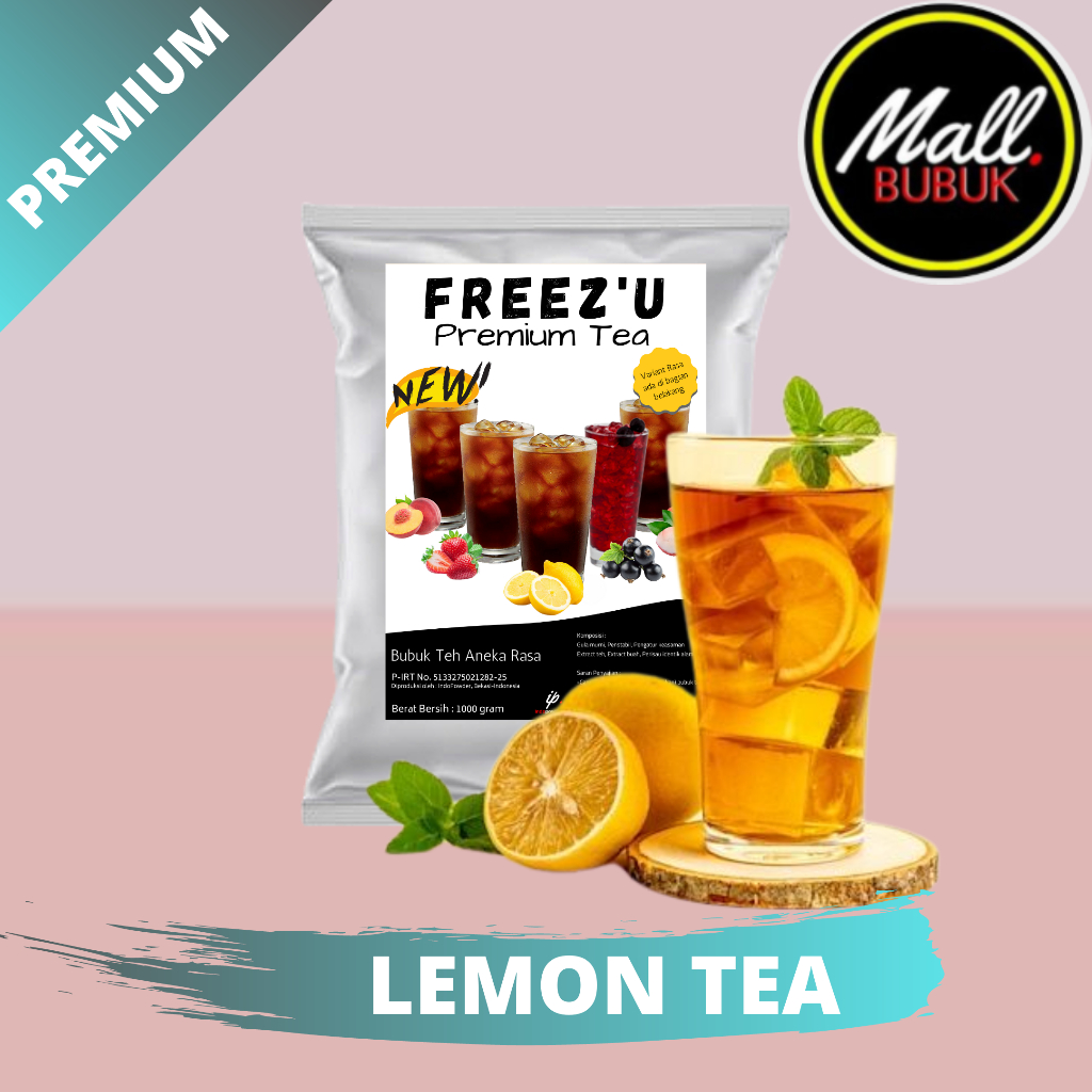 Jual PREMIUM LEMON TEA 1Kg - Bubuk FREEZ'U LEMON TEA 1Kg -PREMIUM LEMON ...