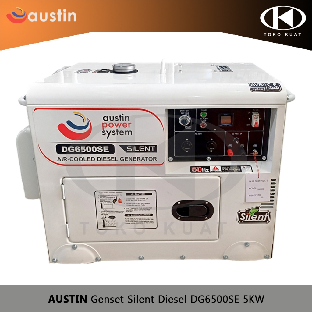 Jual Genset Diesel 5000 Watt AUSTIN Air-Cooled Generator DG6500SE ...