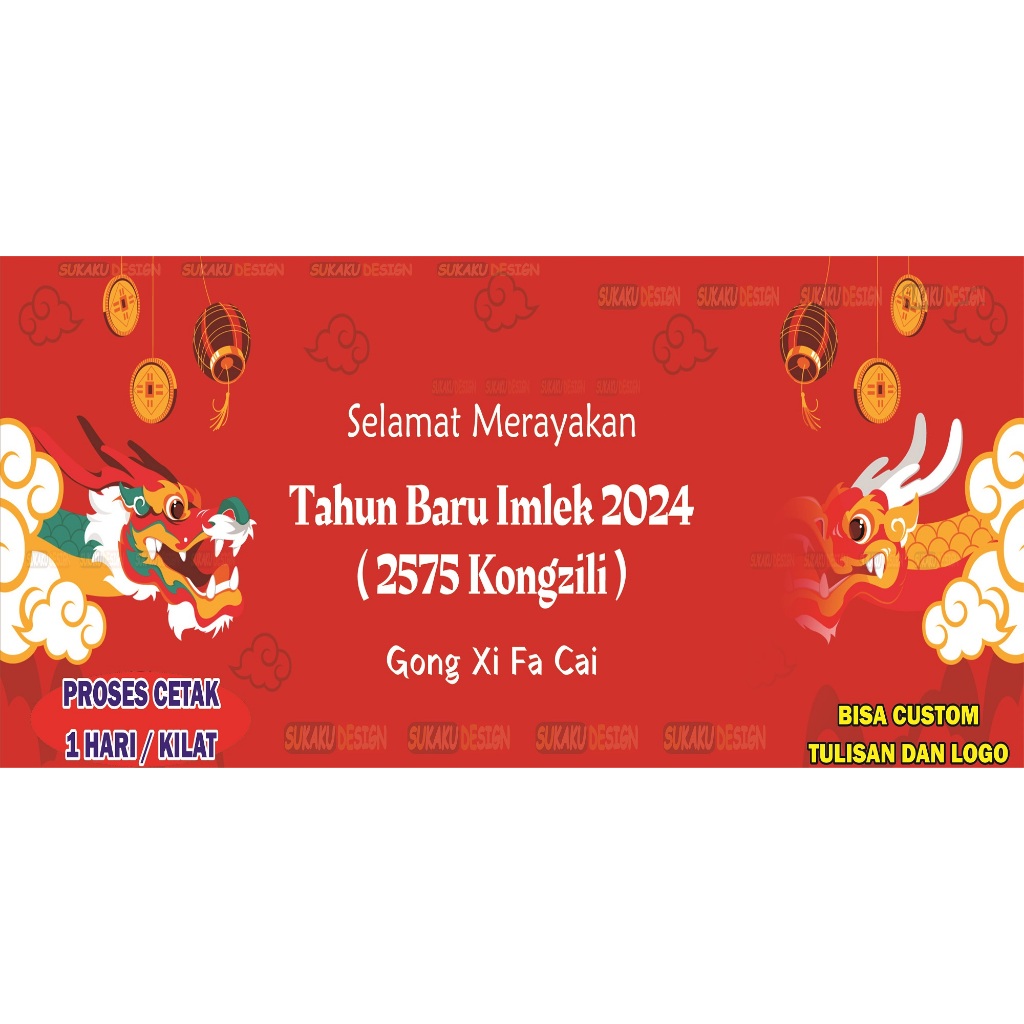 Jual BANNER / SPANDUK IMLEK 2024 / TAHUN BARU / BISA COD | Shopee Indonesia