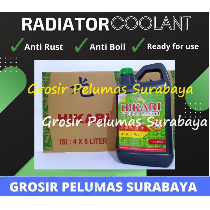 Jual HIKARI radiator coolant 5ltr Murah Poll cairan radiator water ...