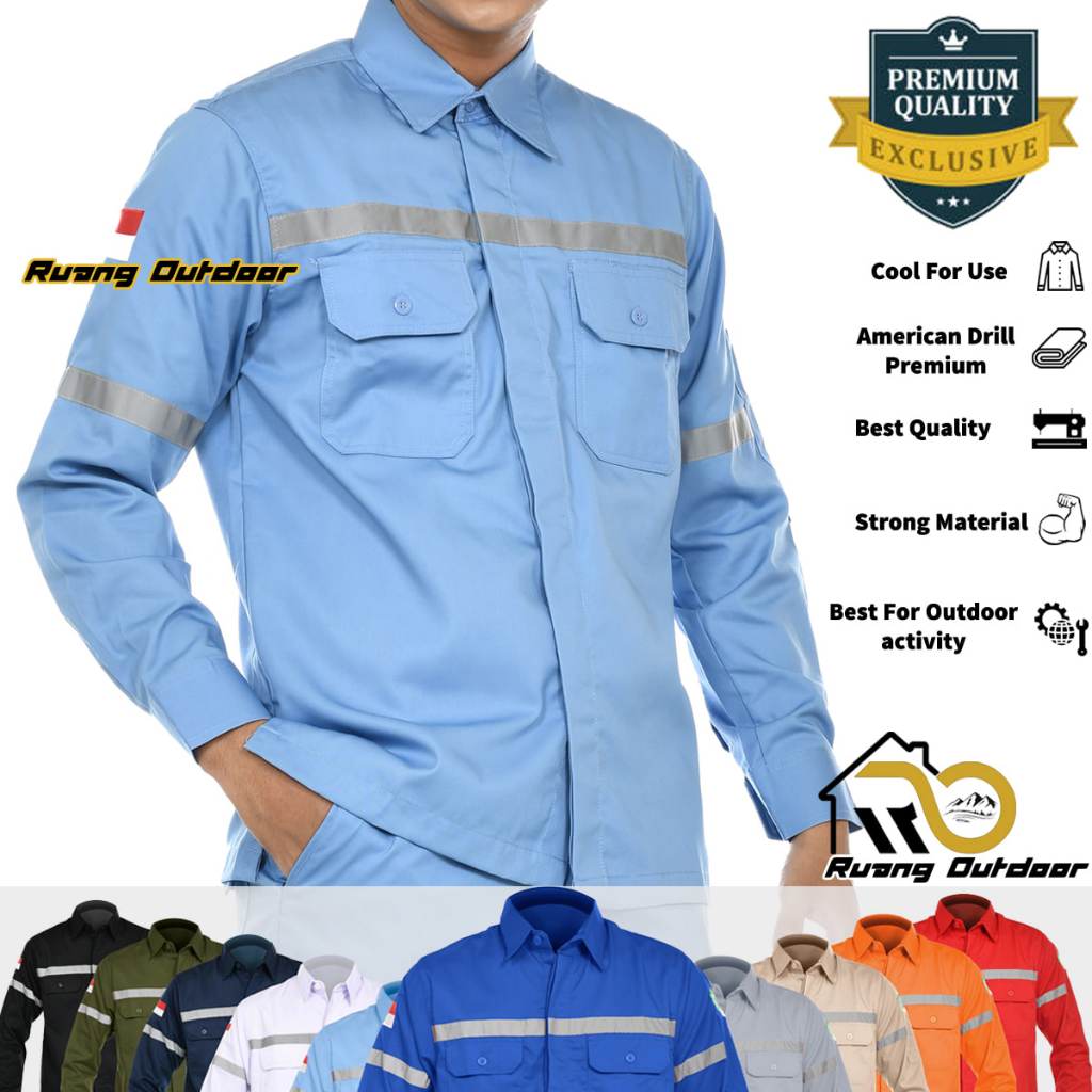 Jual KEMEJA WEARPACK ATASAN BAJU SAFETY K3 OUTDOOR PREMIUM LENGAN ...
