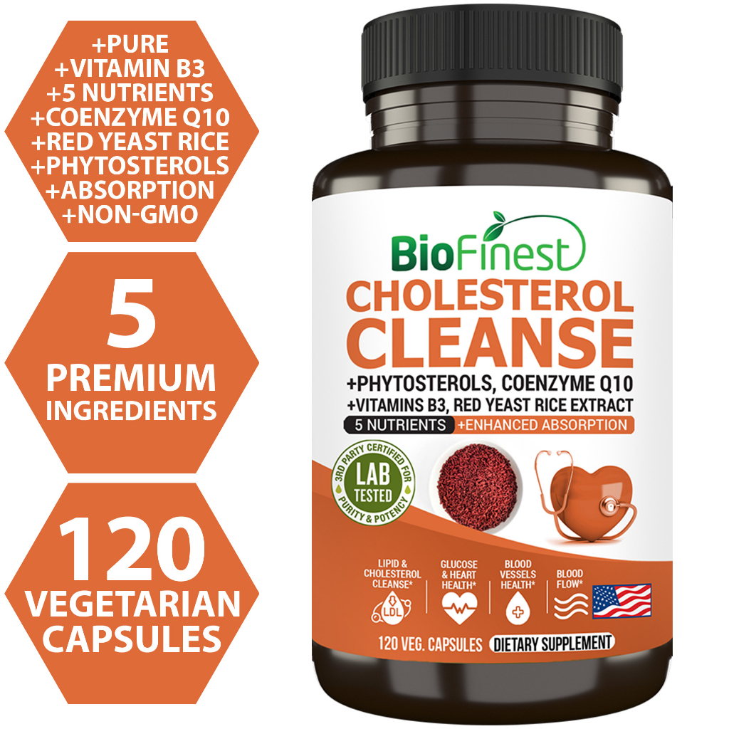 Jual Biofinest Cholesterol Cleanse Supplement - Red Yeast Rice CoQ10 ...