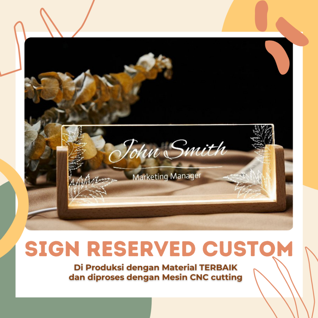 Jual SEHARI JADI - sign reserved - papan tanda meja reserved -bahan ...