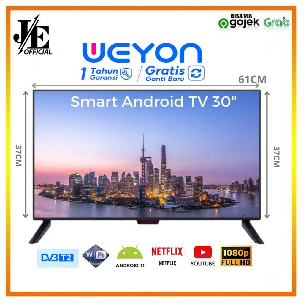 Jual Weyon Smart Android TV 30 inch TV LED Digital TV Android 11.0 ...