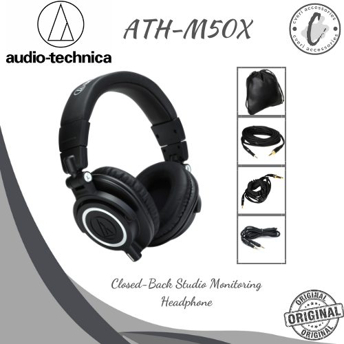 Jual Audio Technica ATH-M50X Closed-Back Studio Monitoring Headphone | Shopee Indonesia