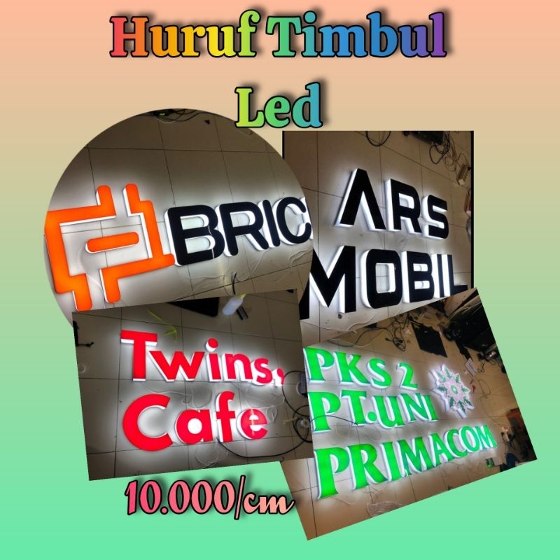 Jual Huruf Timbul Akrilik + Lampu Led | Shopee Indonesia