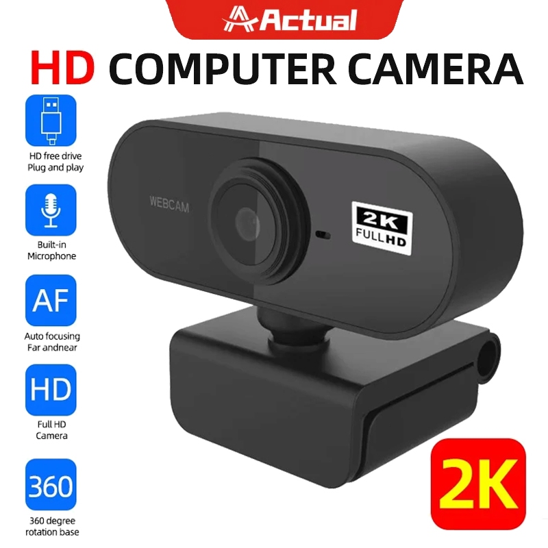 Jual Actual【COD】 Webcam Panggilan Video Full HD 1440P 2K untuk PC ...