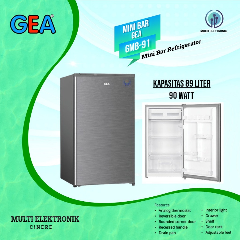 Jual KULKAS 1 PINTU 89 Liter NEW GEA GMB-91 / GMB 91 MINI BAR | Shopee ...
