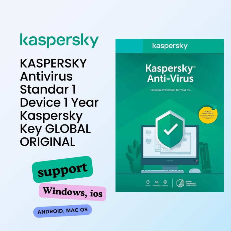 Jual Kaspersky Antivirus Standar Lisensii key global original ( support windows,mac,android,ios ...
