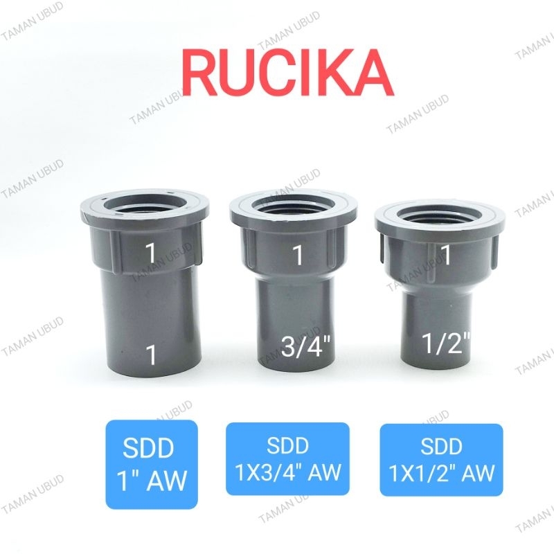 Jual RUCIKA 1" AW FAUCET SOCKET /SDD 1 X 3/4 AW / SOCK DRAT DALAM 1 X 1 ...