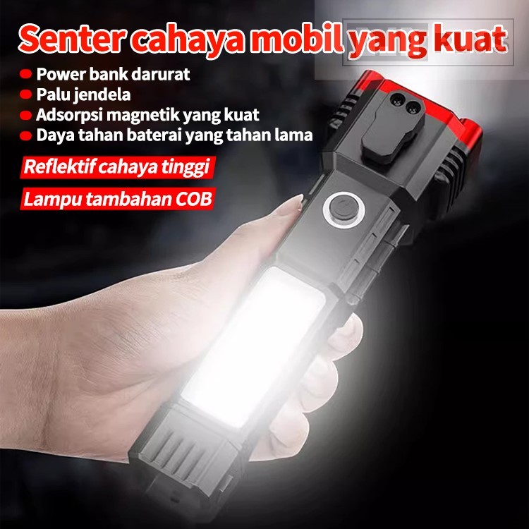 Jual DJDPlus Palu Pengaman Mobil 4-in-1, Senter LED Darurat Multifungsi ...