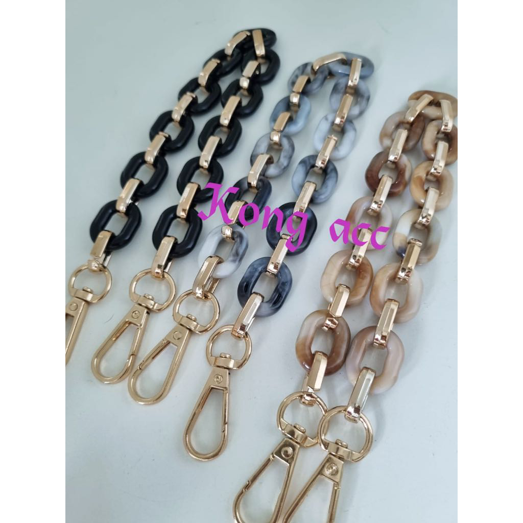 Jual RANTAI TALI TAS GOLD PREMIUM / RANTAI TALI TAS ACRYLIC ( 40CM DAN ...