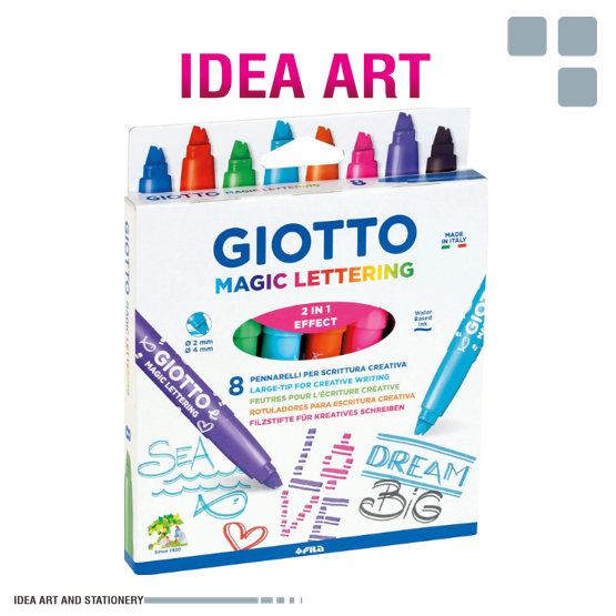 Jual Marker Spidol Warna Giotto Turbo Giant Magic Lettering Set 8 ...