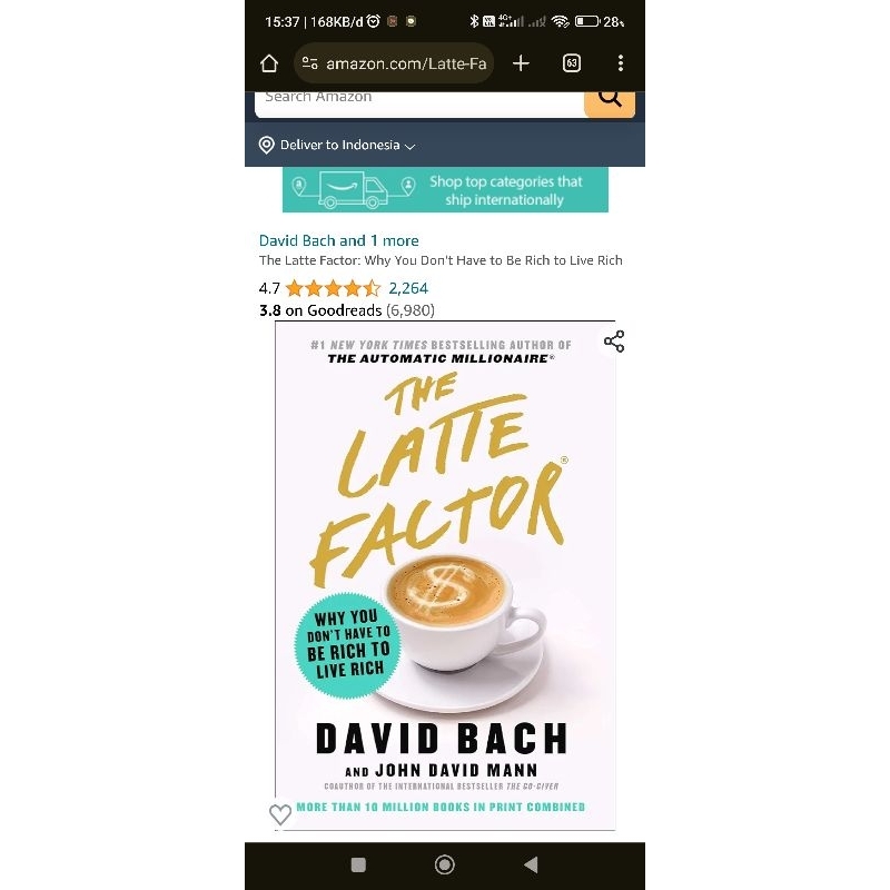 Jual hardcover inggris the latte factor by david bach and john david manh | Shopee Indonesia