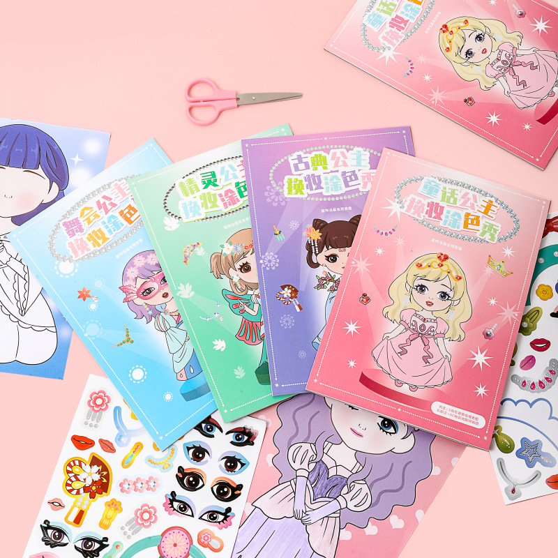 Jual Mainan stiker ganti muka, Stiker ekspresi girl change makeup ...