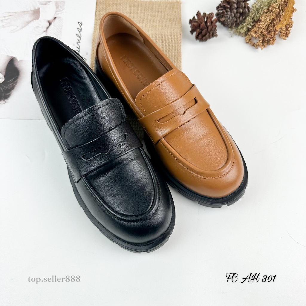 Jual FIRST CONTACT Sepatu Slip On Wanita Kulit Asli Formal Penny ...