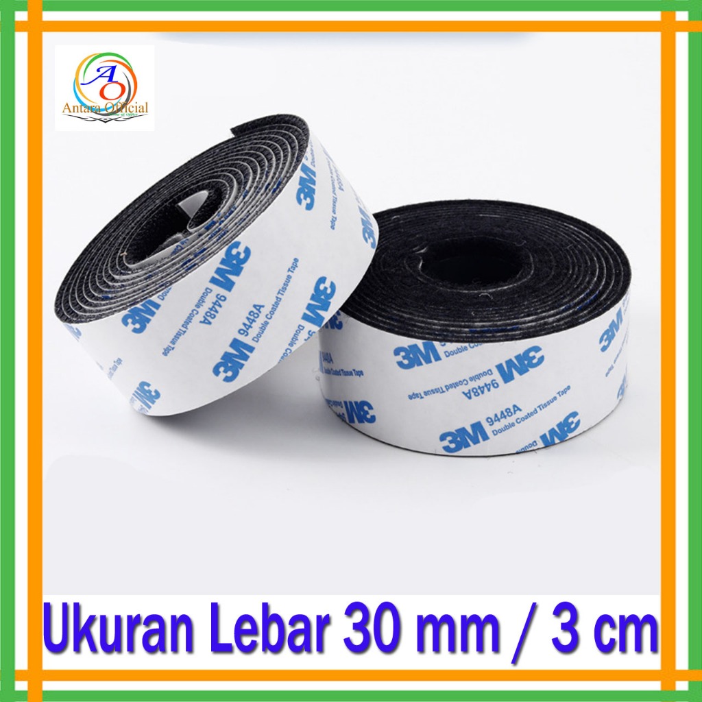 Jual Tape Brand 3M 9448A Ukuran 30mm Kasar & Halus Double Tape Nylon ...