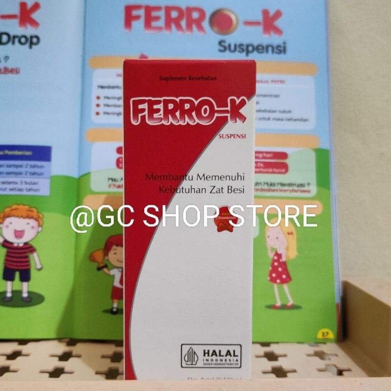 Jual FERRO K SUSPENSI || SUPLEMEN ZAT BESI ANAK | Shopee Indonesia