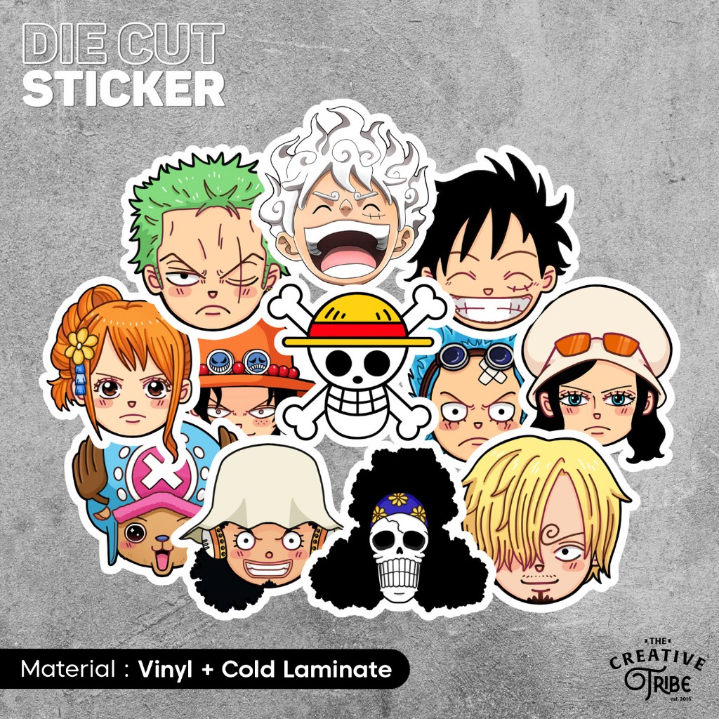 Jual One Piece - Sticker Vinyl Die Cut - Stiker Laptop Motor Mobil ...