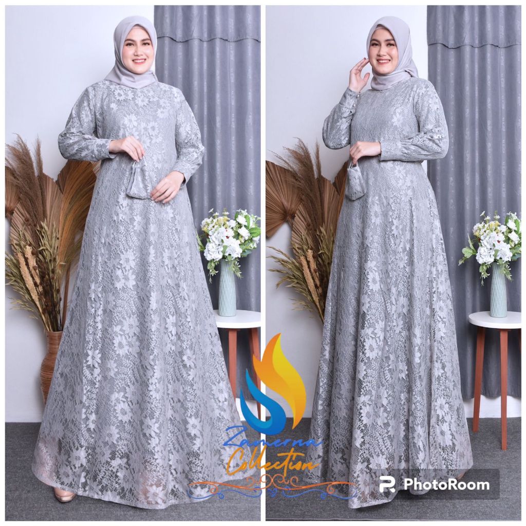 Jual MODEL BARU GAMIS BURKAT NADINE GAUN MAXI DRESS BRUKAT FASHION CEWEK SERAGAM WANITA REMAJA ...