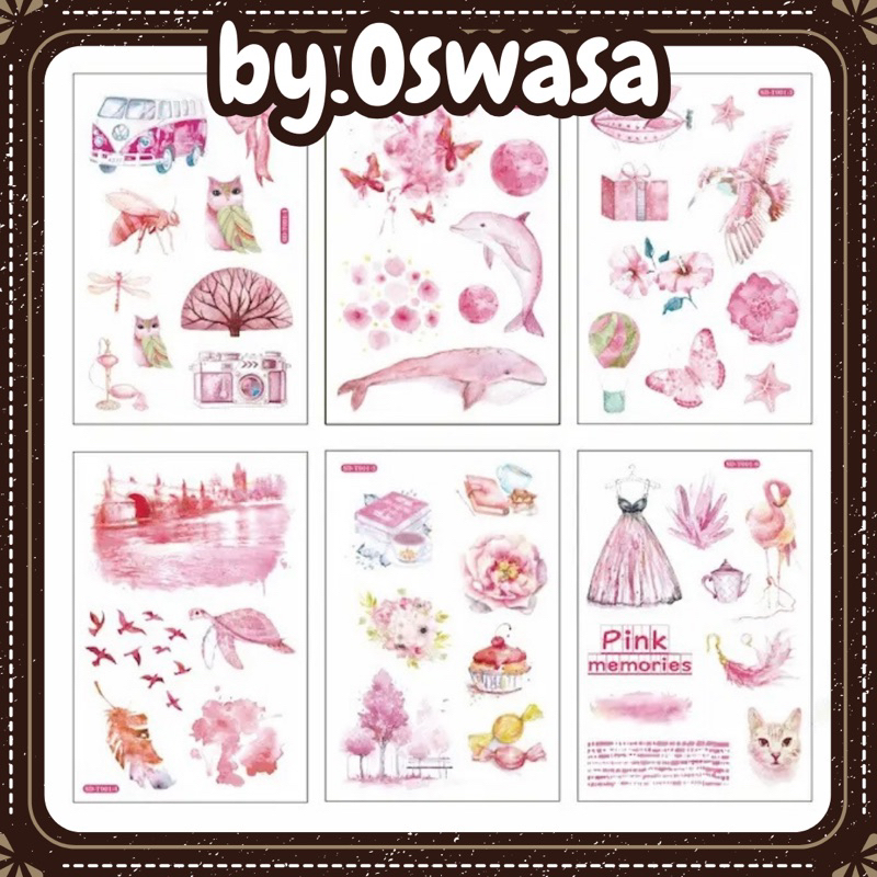 Jual Sticker Journal Aesthetic Pink Memories | Shopee Indonesia