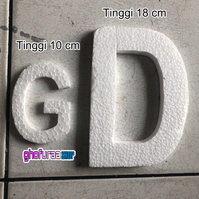 Jual sterofoam huruf standard Tinggi 10 18 cm di cat styrofoam tulisa ...