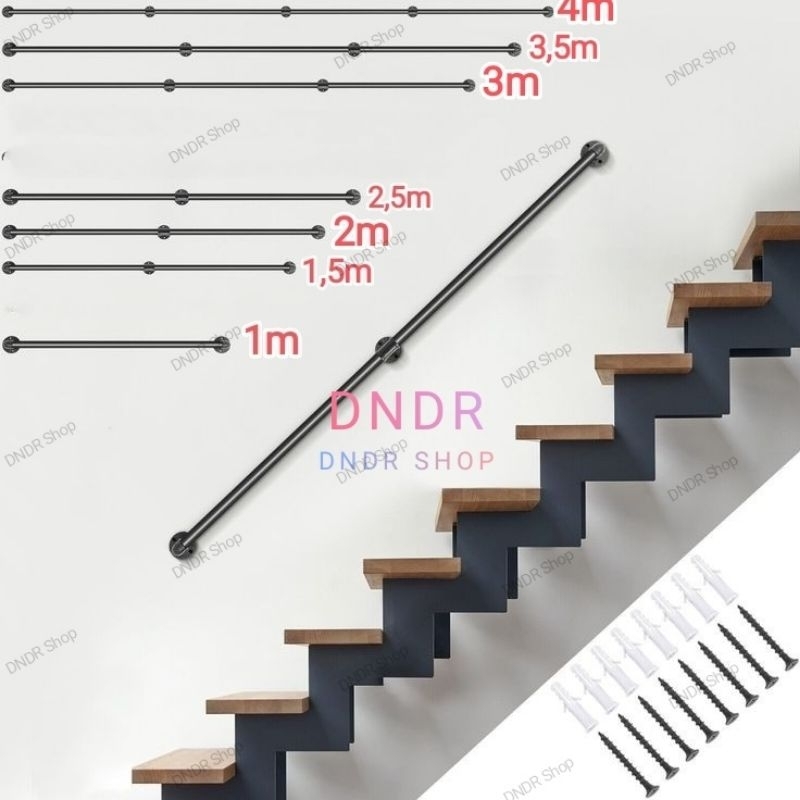 Jual SETENGAH INCH Pegangan Tangga 100cm - 400cm Handrail Banister Pipa ...