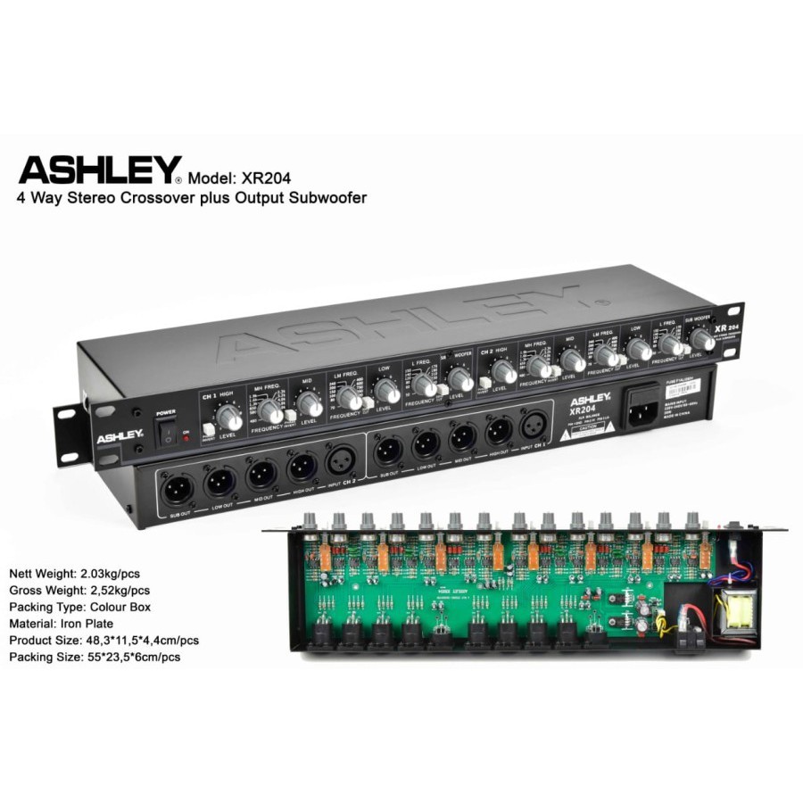 Jual Crossover Aktif Ashley XR 204 4Way + Sub | Shopee Indonesia