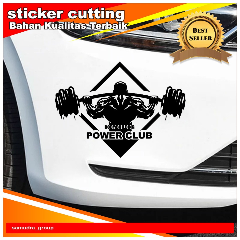 Jual Sticker Cutting Fitness gym body building power club variasi body ...