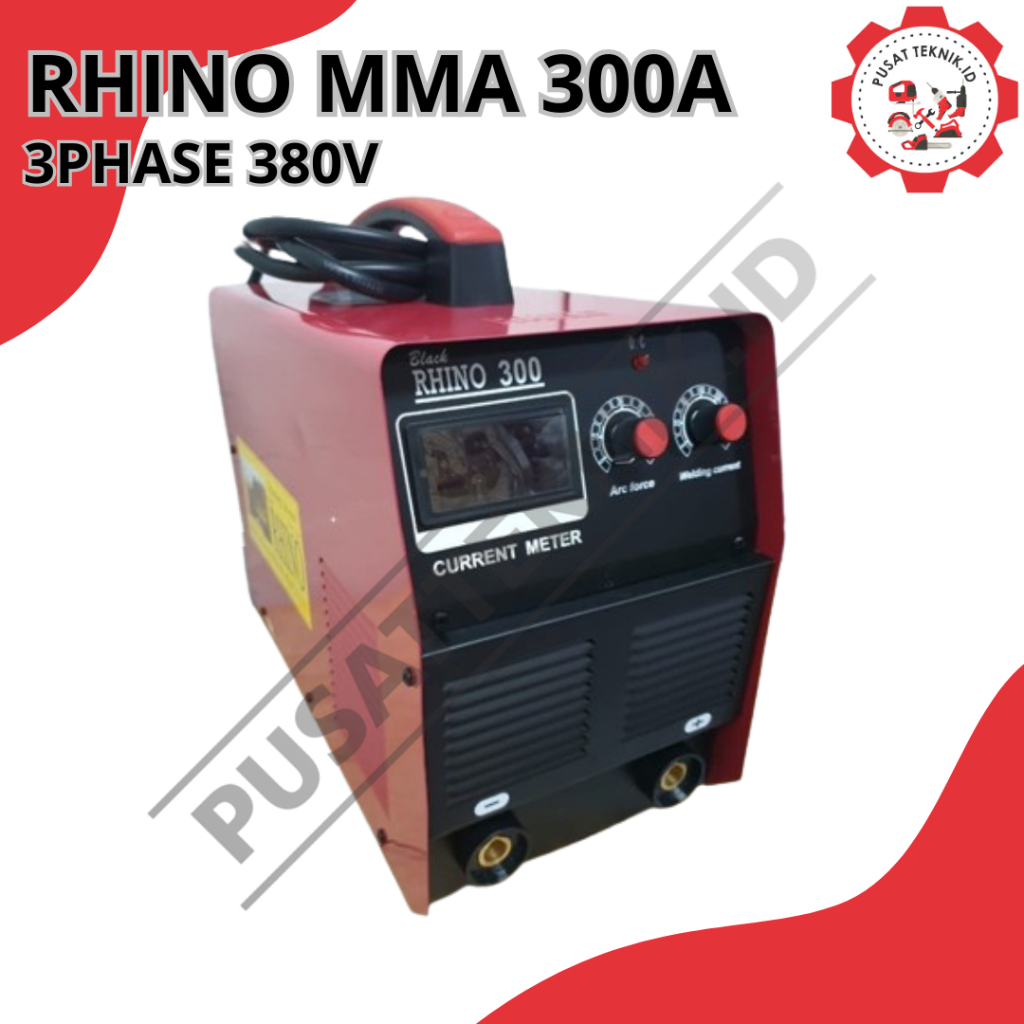 Jual RHINO MMA 300A 3PHASE TRAFO LAS RHINO MMA 300A 3 PHASE MERAH PUSAT TEKNIK ID | Shopee Indonesia