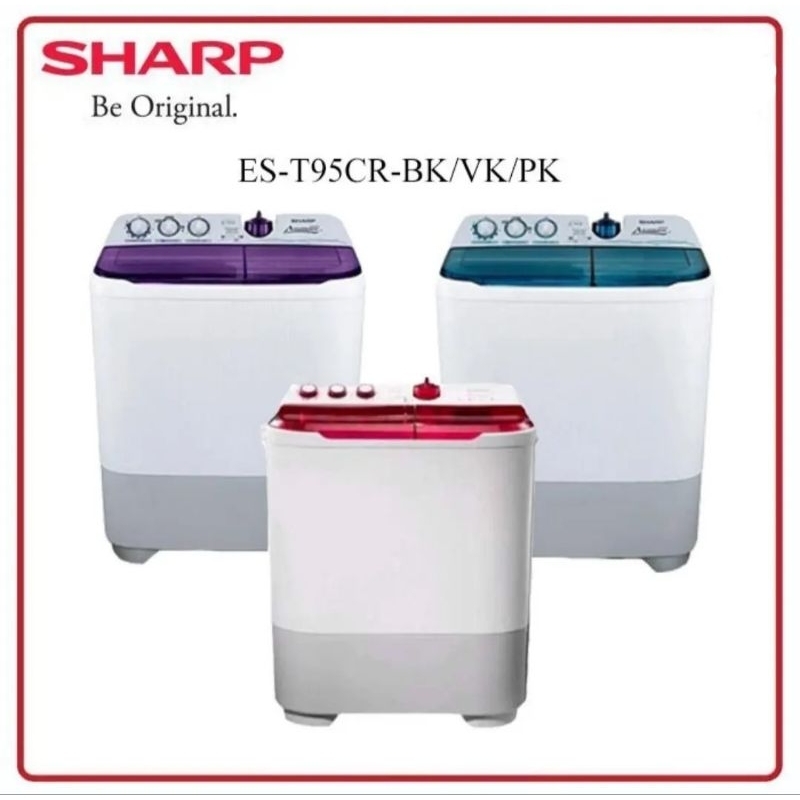Jual MESIN CUCI SHARP 2 TABUNG 9KG ES-T95CR | Shopee Indonesia