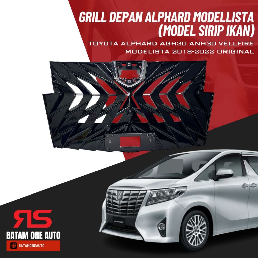 Jual BOA - Grill Depan Toyota Alphard Vellfire Modelista 2018 - 2022 ...