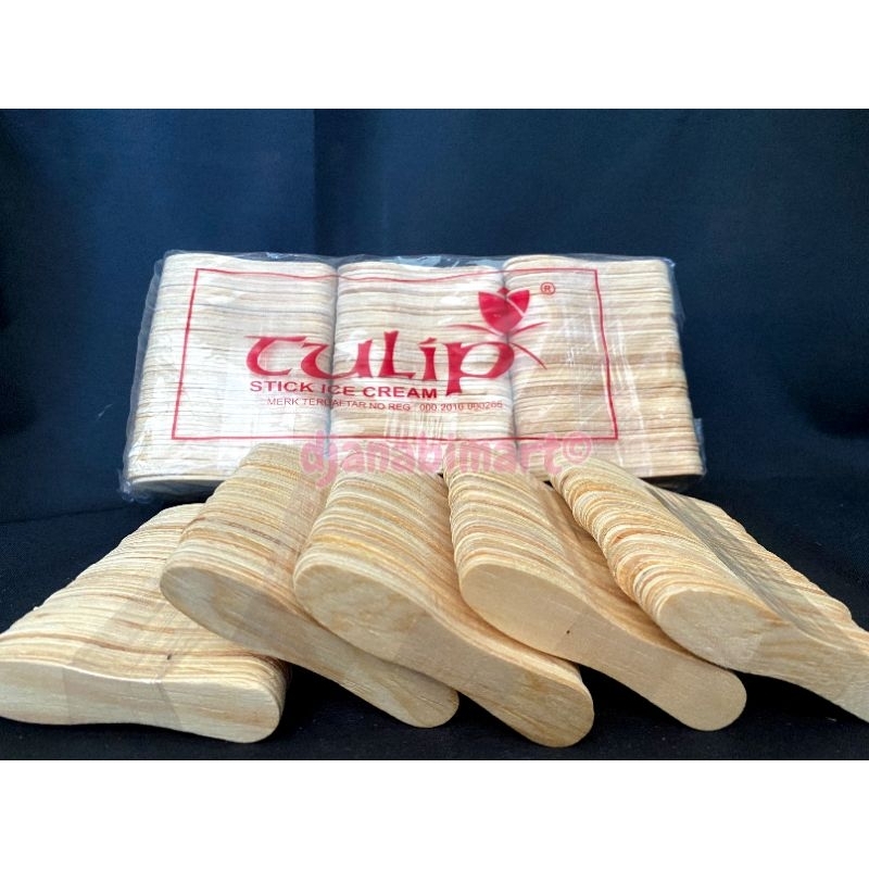 Jual Stick Es Krim Kayu / Sendok Es Krim Kayu merk TULIP isi @9bendel ...