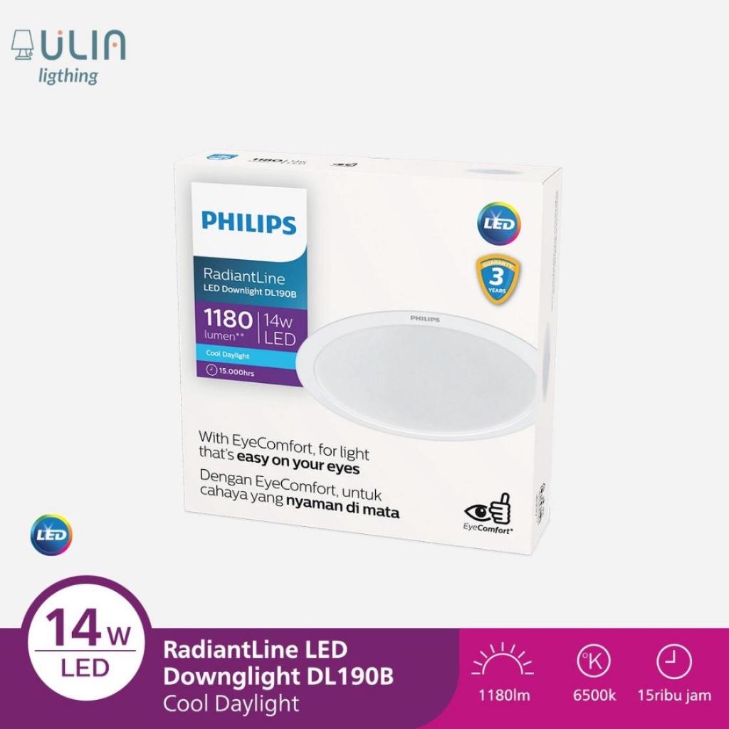 Jual Lampu Downlight 14W Philips LED Radiantline DL190B D150 65K Putih ...