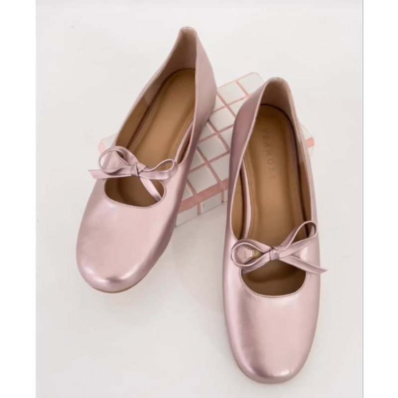 Jual VRAMORE - Little Things Flatshoes Rose Pink Sepatu Korean Ballet ...