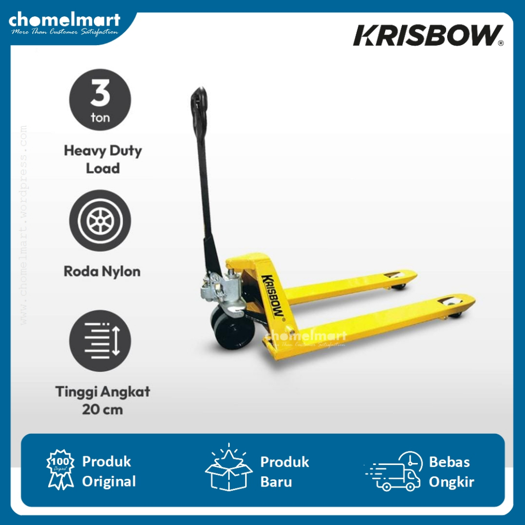 Jual Krisbow Hand Pallet Manual Pu 55x115 Cm 3 Ton KW0500398 | Shopee ...
