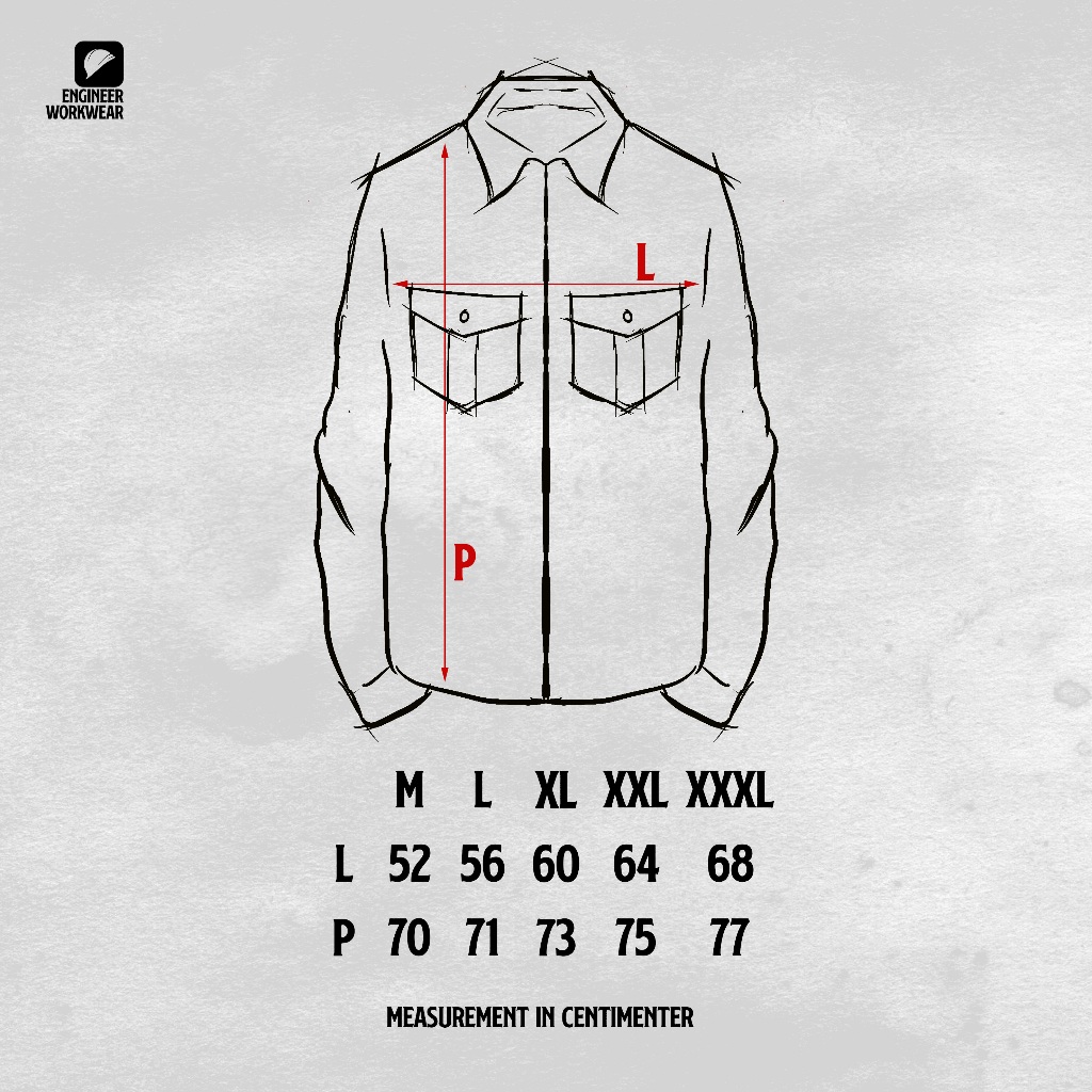 Jual Engineer Workwear - WORKSHIRT LS - SERI KEMEJA PATCH PANJANG 6 ...